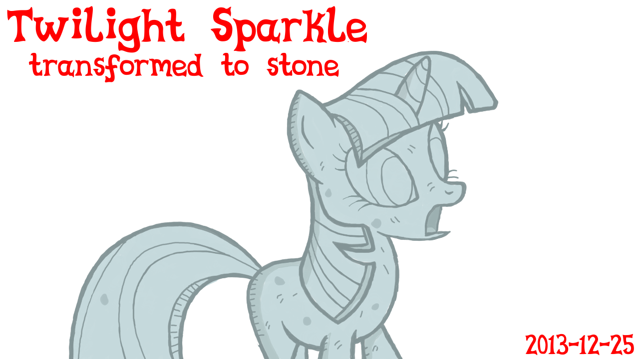 Twilight Sparkle stone Traced from S1E17 by Silverdrag0n