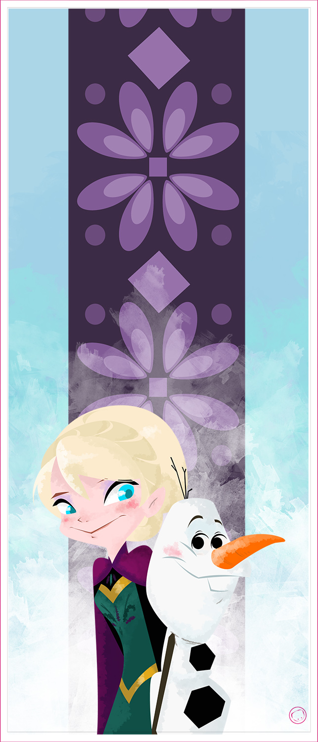 Elsa and Olaf by Harumi