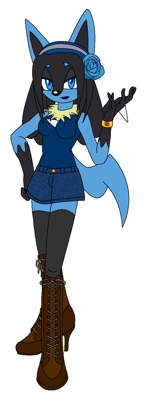 Lucie the Lucario by IvanthePsyhog