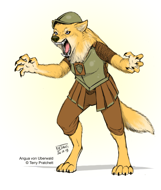 Terry Pratchett , Angua von Uberwald by DrJavi : r/FemaleWerewolves