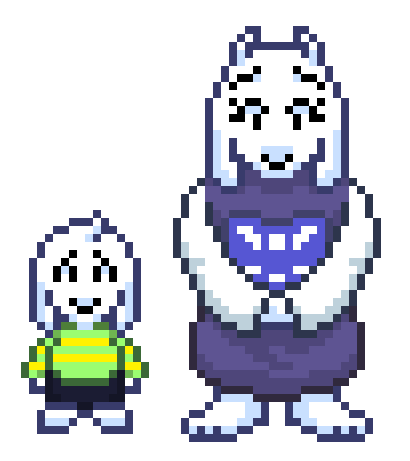 asriel and toriel custom sprites by Keno9988