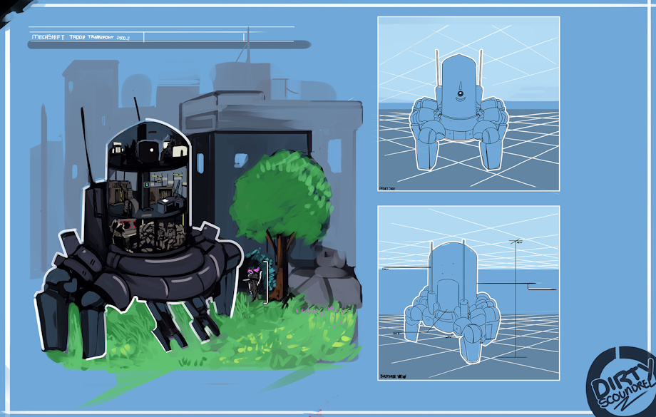 Mecha Blueprint by dirtyscoundrel