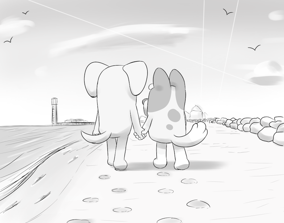 Walk on the beach by Polygon5