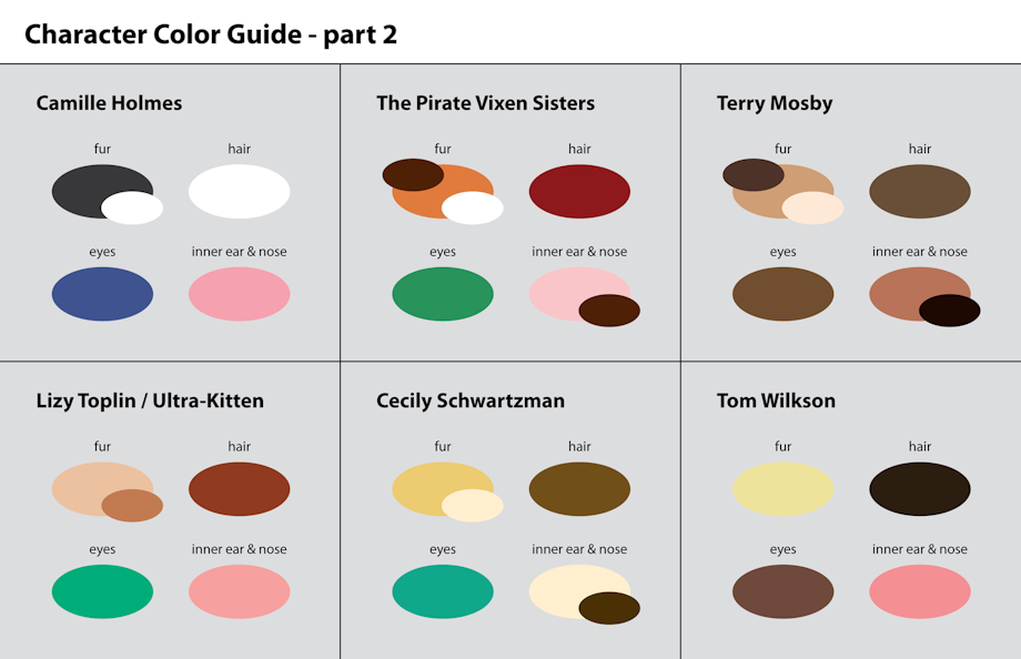 Character Color Guide - Part 2 by SatsumaLord