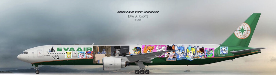 EVA Air with Furry Boy Livery by WerewolfVincent