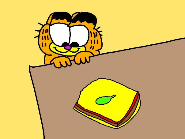 Garfield Finds Lasagna by frogtable125