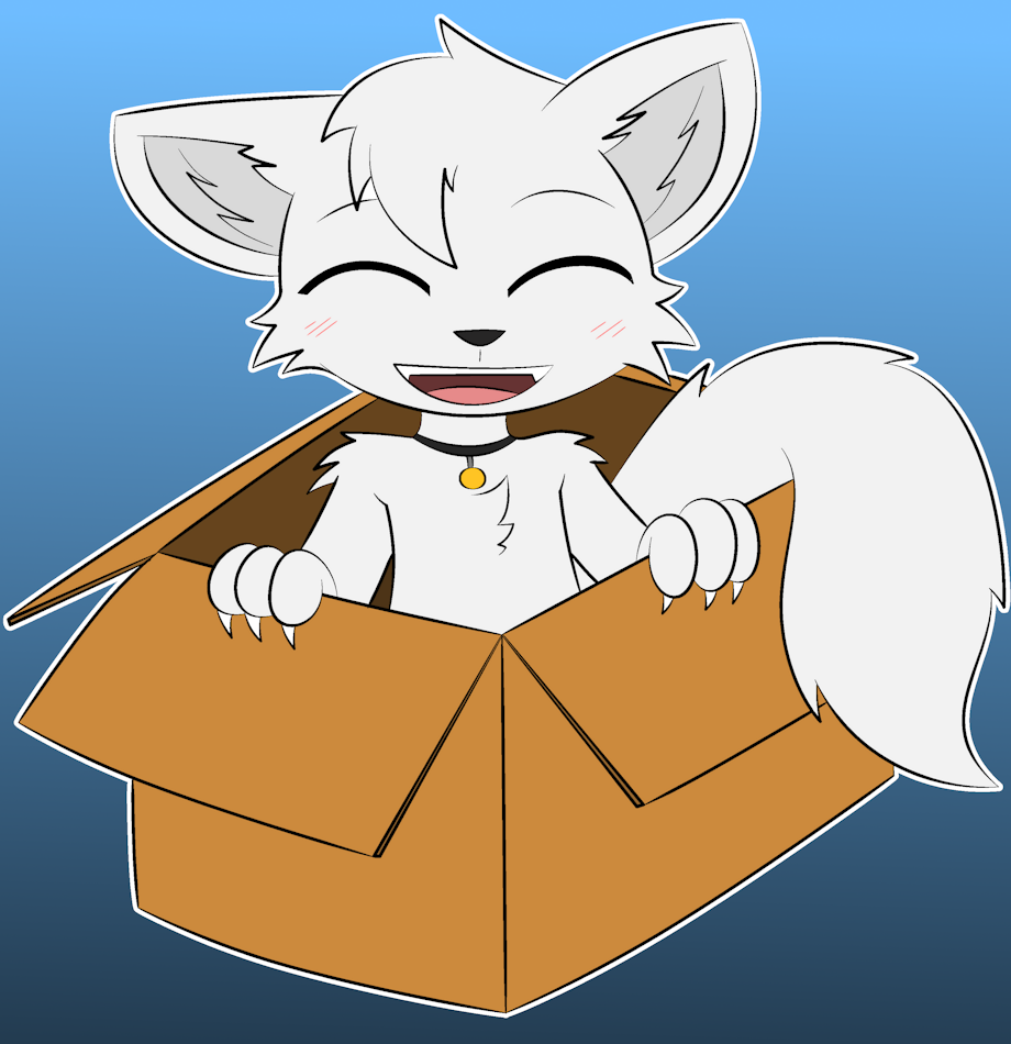 Wolf in a box by DreamEclipseWolf