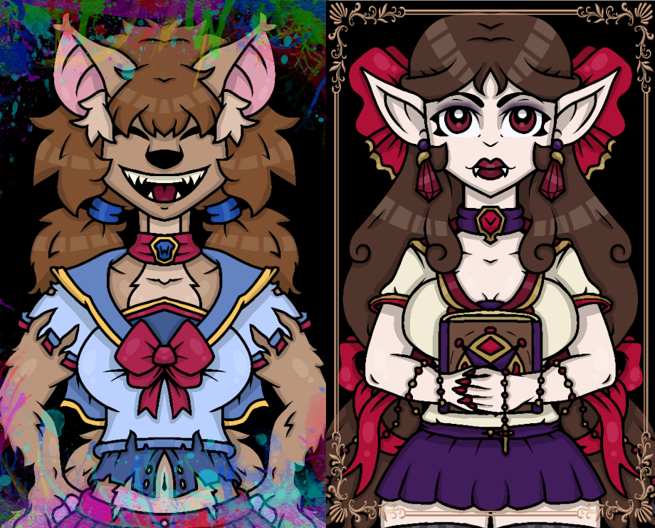 Werewolf and Vampire by BobHoppe