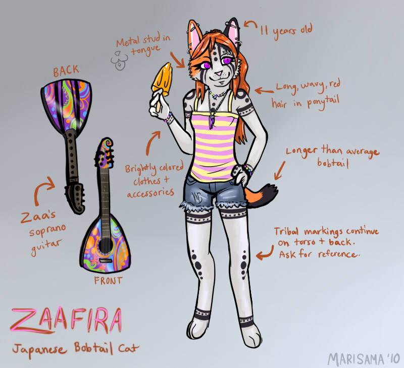 Zaafira simple reference sheet by Marisama