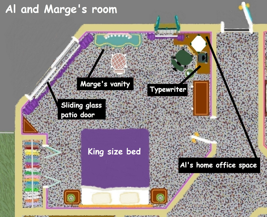 Floor Plan of Al and Marge Coyote's Home by moyomongoose