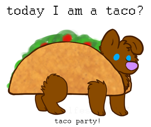 taco woof by Reddywolf