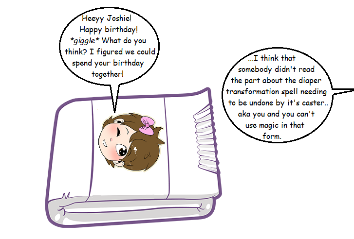 He got a diaper.. by yamijoeysdog