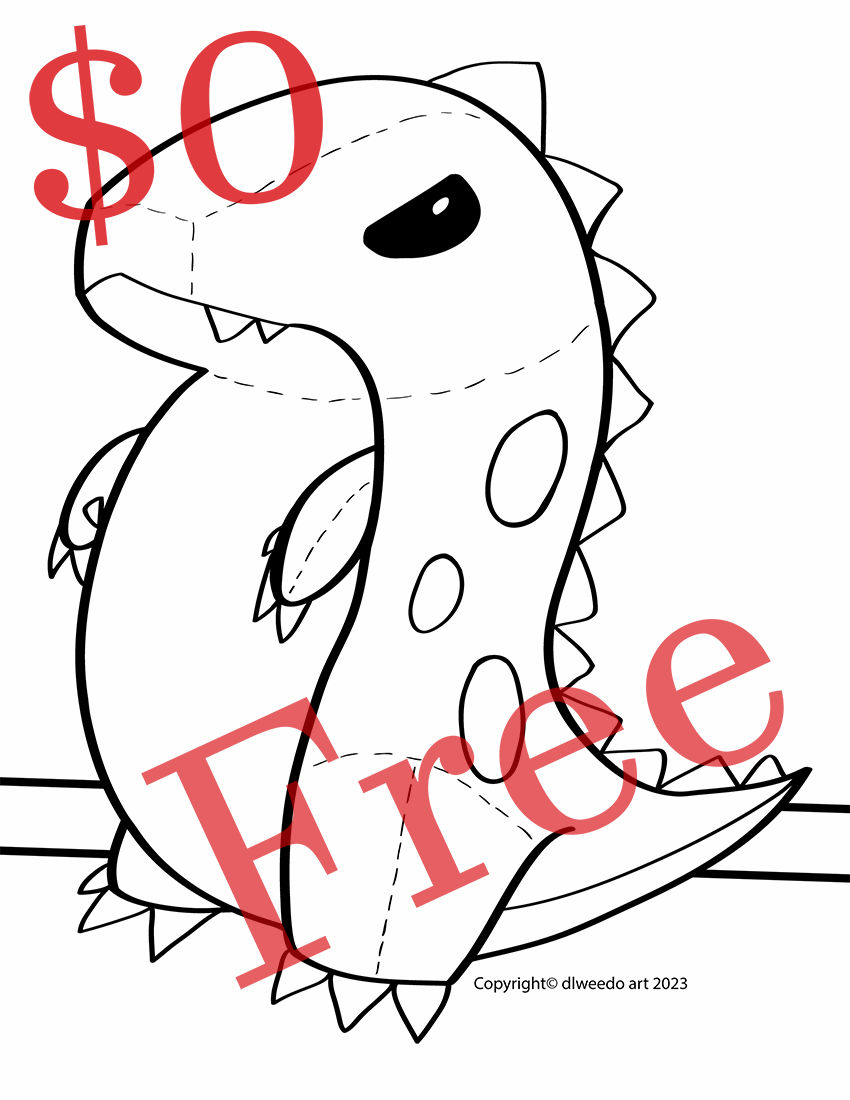 Free Coloring Page - Crunch by Dlweedo