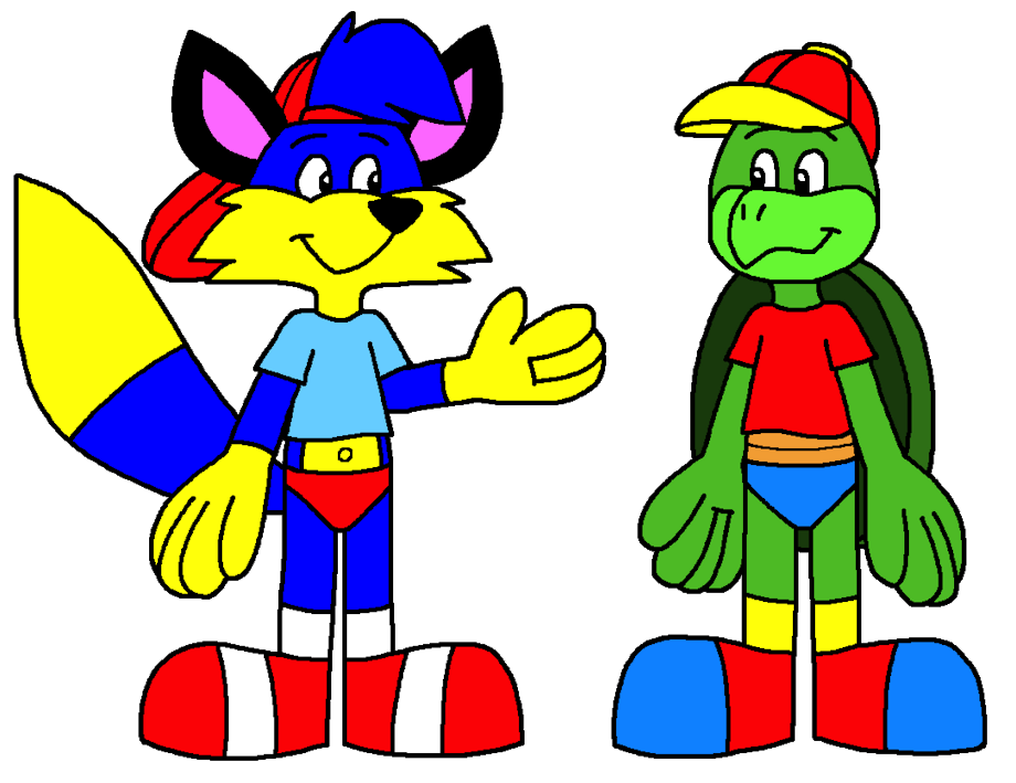 Alex the Fox Meeting Turner the Turtle by ToonlandianFox2002