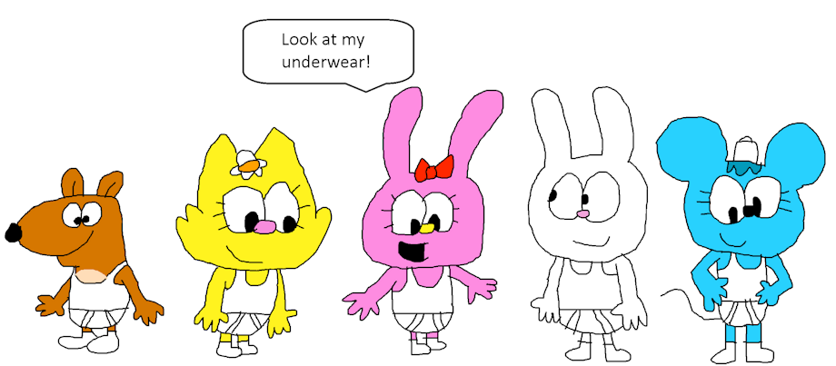 Request: Doodle Toons Characters in Tighty Whities, Socks and Shoes by ...