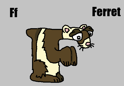 F is for Ferret #3 (My Version) - Ferret (Alphabetimals) by ToonDisneyXD155