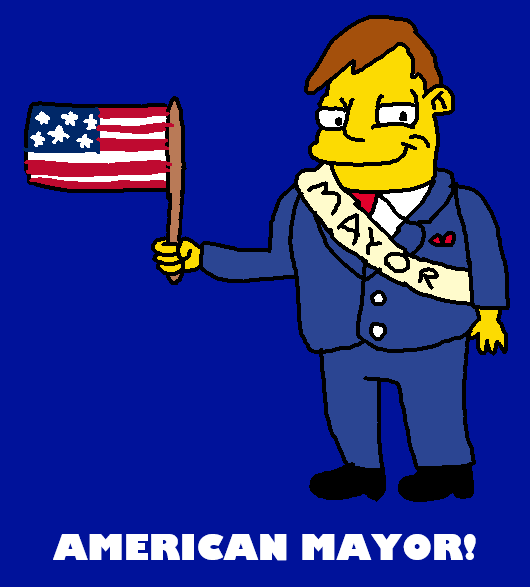 Mayor Quimby Holding an American Flag by ToonDisneyXD2009